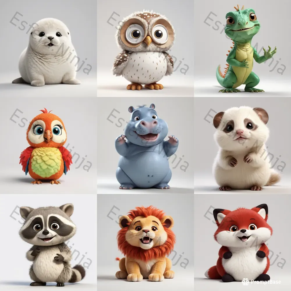 Adorable Chubby Animals Stable Diffusion Prompt | PromptBase