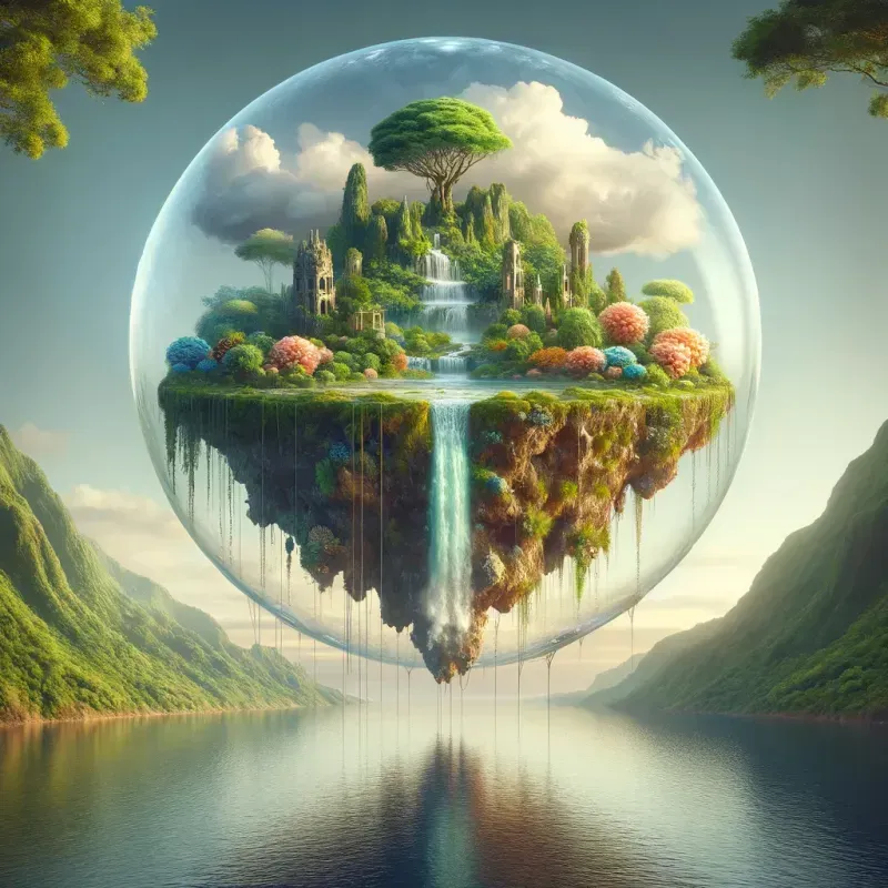 The Floating Island Series DALL·E Prompt | PromptBase