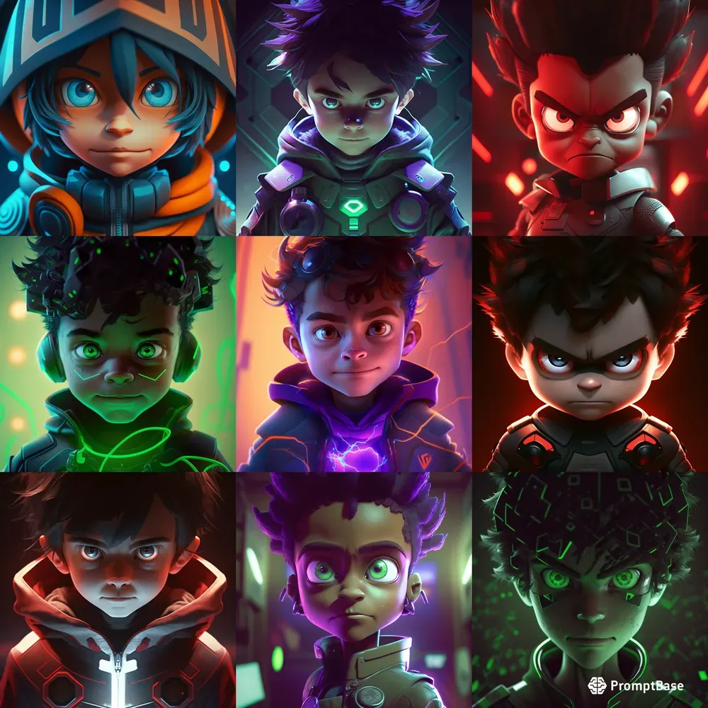 Cyber Tech Futuristic Avatars Midjourney Prompt | PromptBase