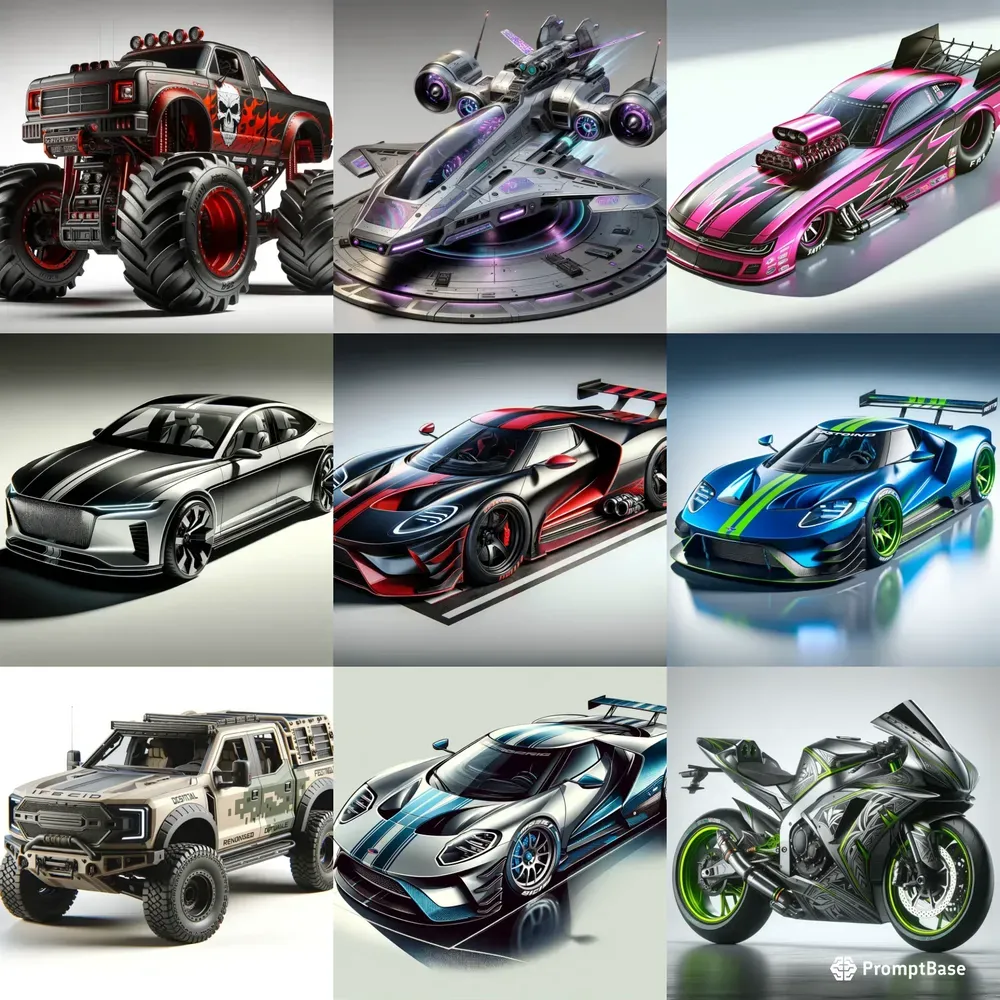 Customizable Video Game Vehicle Design DALL·E Prompt | PromptBase