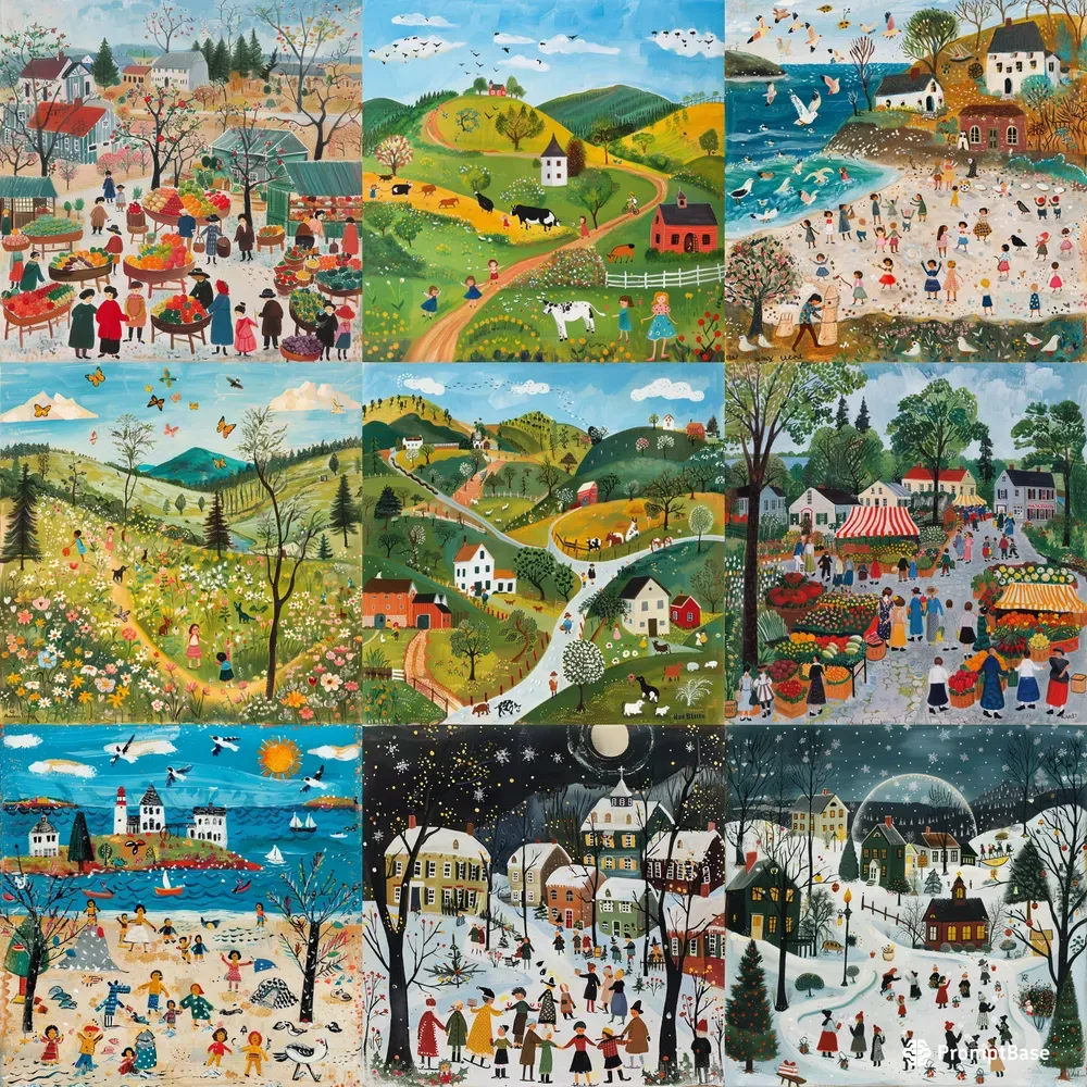 Cheerful Vignettes For Childrens Books Midjourney Prompt | PromptBase