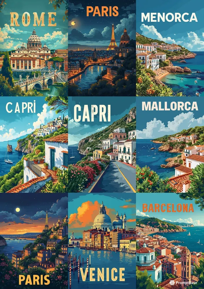 Premium City Posters Midjourney Prompt | PromptBase