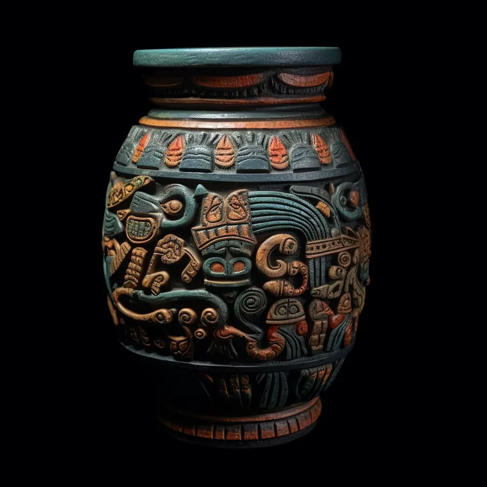 Realistic Mayan Ceramics Midjourney Prompt | PromptBase