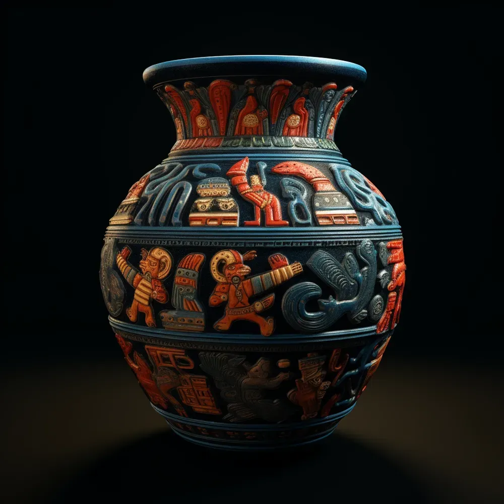 Realistic Mayan Ceramics Midjourney Prompt | PromptBase
