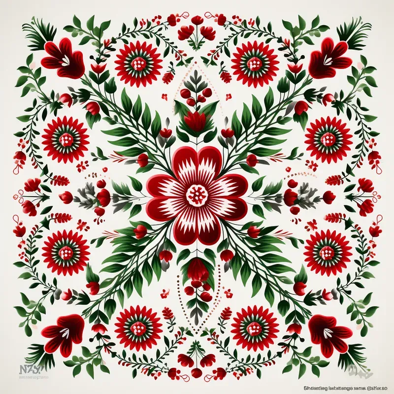 Embroideries Of Traditional Croatian Art Midjourney Prompt | PromptBase
