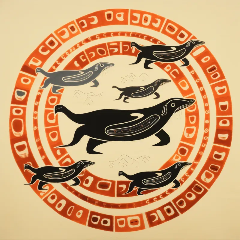 Traditional Inuit Paintings Midjourney Prompt | PromptBase