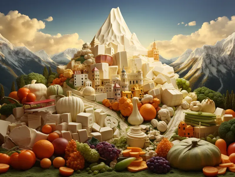 Amazing Food Landscapes Midjourney Prompt | PromptBase