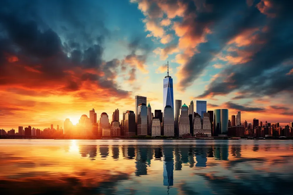 Customizable HDr City Skyline Photos Midjourney Prompt | PromptBase