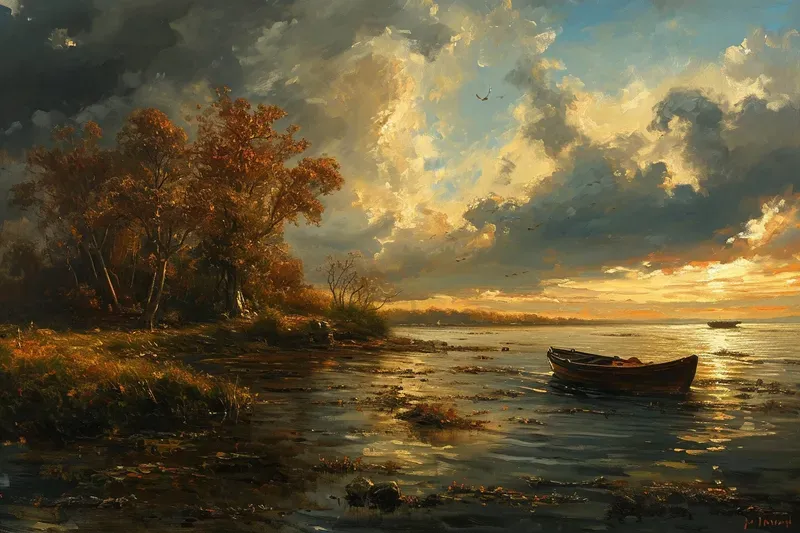 Detailed And Realistic Landscapes In Oil Midjourney Prompt | PromptBase