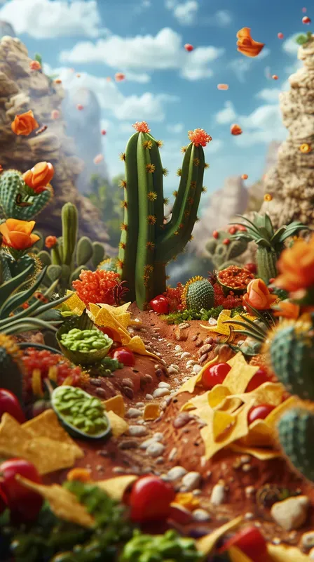 Foodscapes For Wallpapers Midjourney Prompt | PromptBase