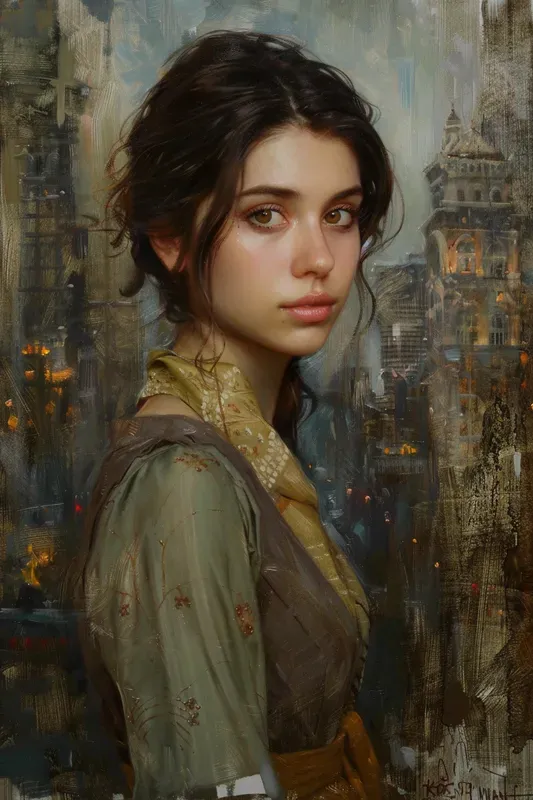 20th Century Womens Oil Portraits Midjourney Prompt | PromptBase