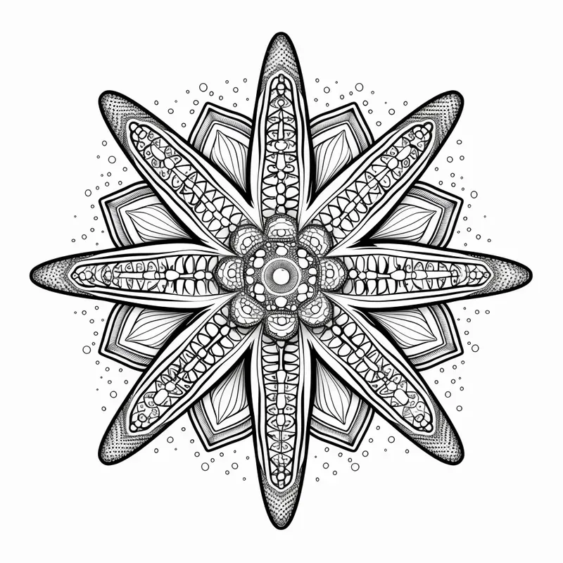 Mandala Magic Lines For Colors Midjourney Prompt | PromptBase