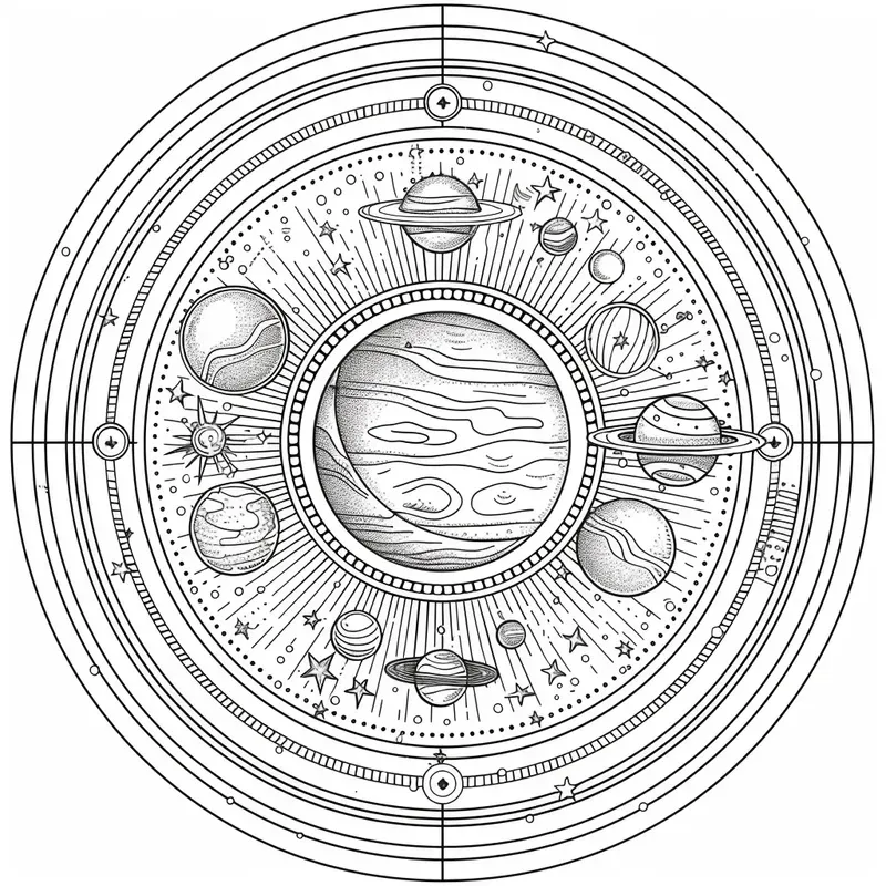 Mandala Magic Lines For Colors Midjourney Prompt | PromptBase
