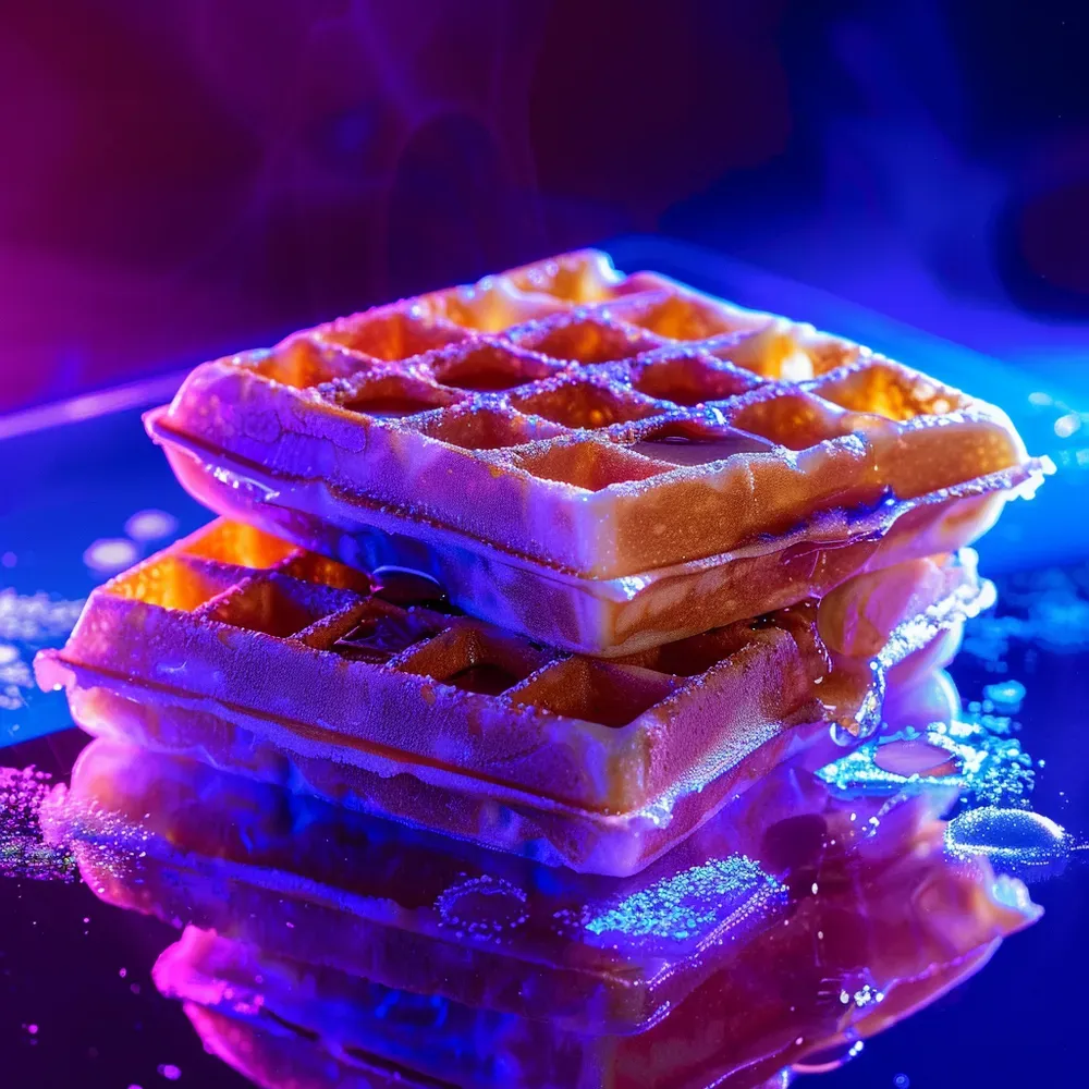 Uv Glow Food Art Midjourney Prompt | PromptBase