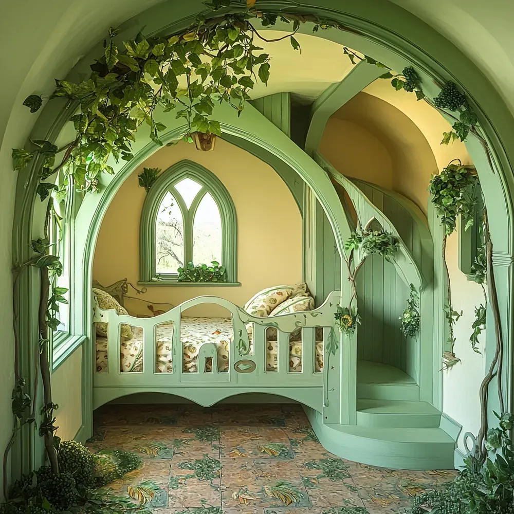 Elven Room Designs By Tolkien Midjourney Prompt | PromptBase