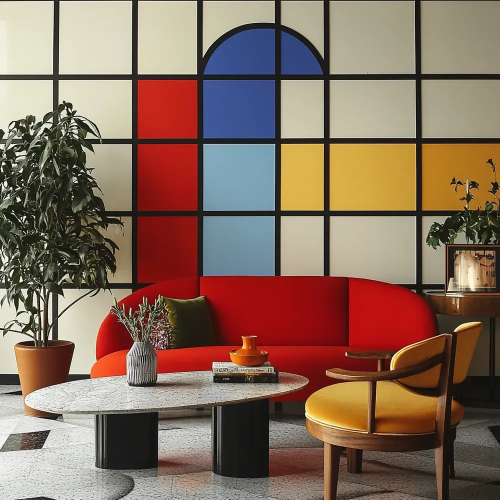 Mondrian Room Designs Midjourney Prompt | PromptBase