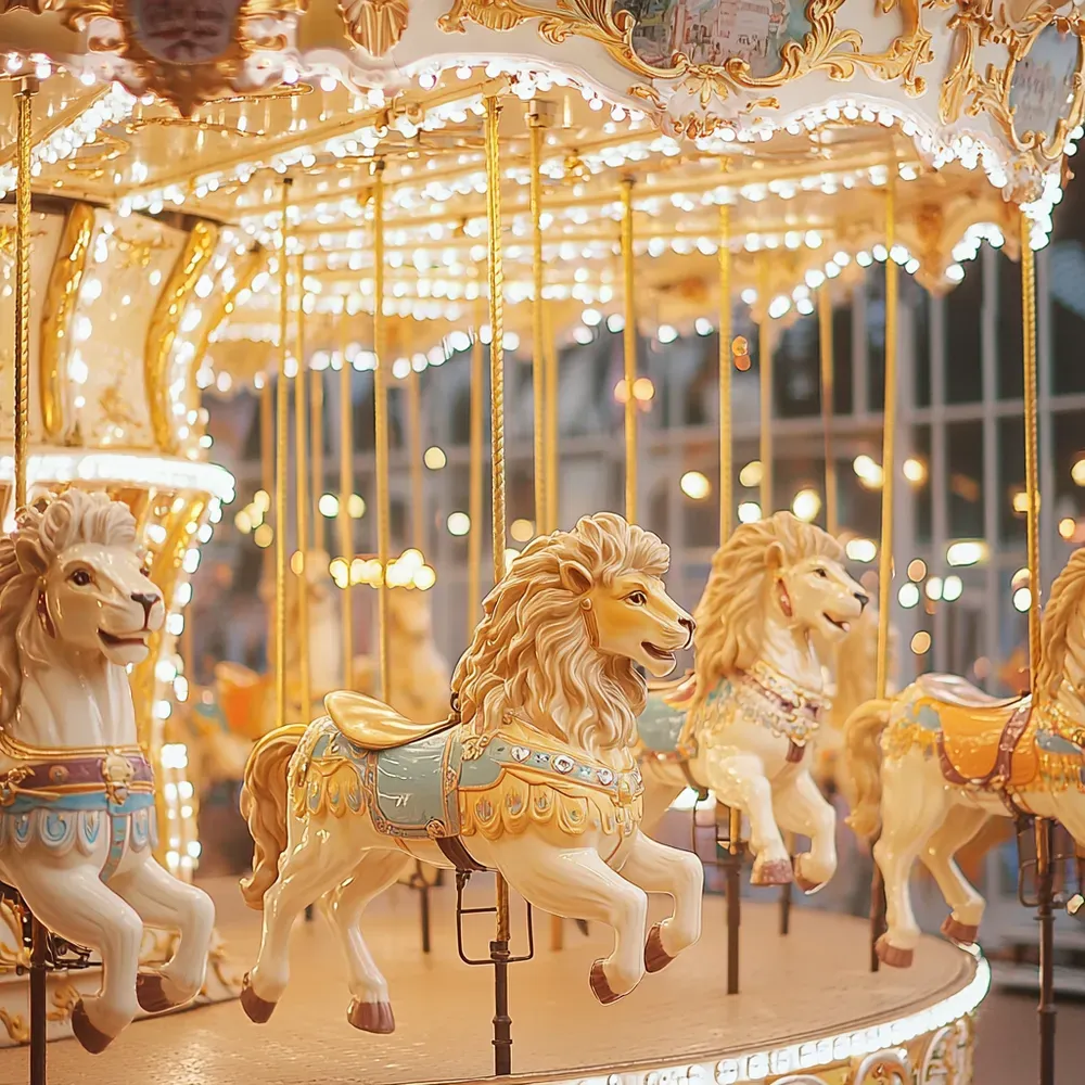 Magical Carousel Animals Midjourney Prompt | PromptBase