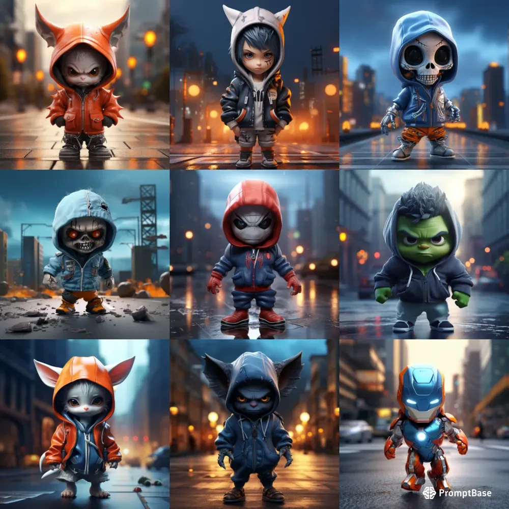 Mini Characters Midjourney Prompt | PromptBase