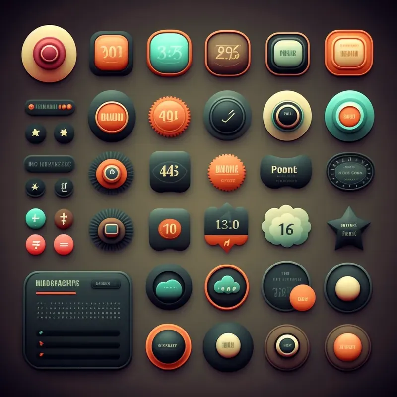 User Interface Elements Midjourney Prompt | PromptBase