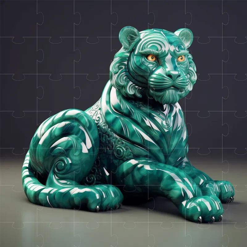 Jade Animal Sculptures Hyperdetailed Midjourney Prompt | PromptBase
