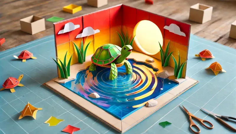 3D Paper Animal Scenes In Habitats DALL·E Prompt | PromptBase