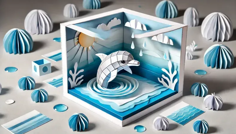 3D Paper Animal Scenes In Habitats DALL·E Prompt | PromptBase