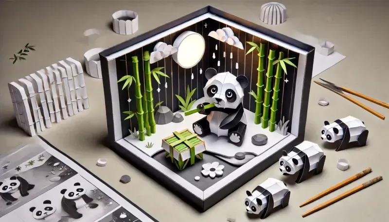 3D Paper Animal Scenes In Habitats DALL·E Prompt | PromptBase