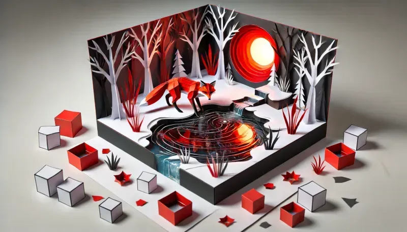 3D Paper Animal Scenes In Habitats DALL·E Prompt | PromptBase