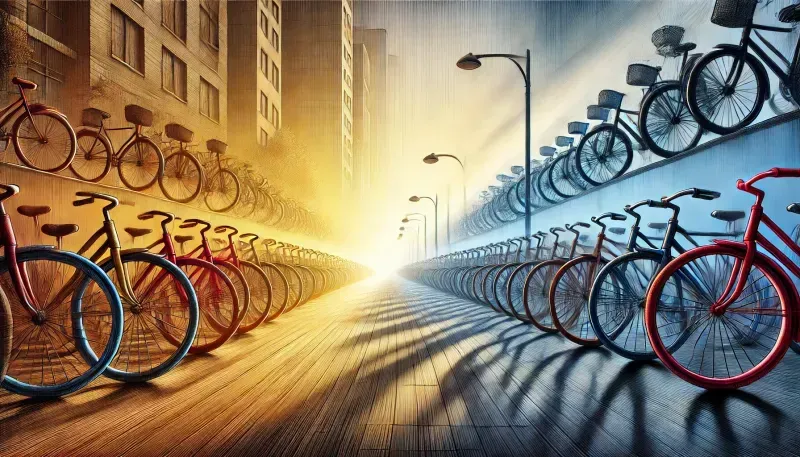 Mysterious Drawing Of Objects In A Row DALL·E Prompt | PromptBase