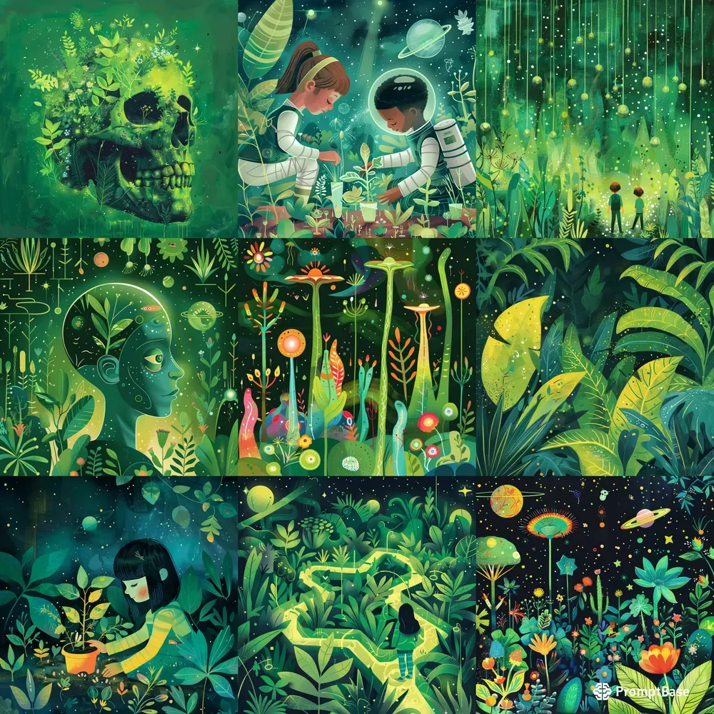 Verde And Flux Children Books Art Midjourney Prompt | PromptBase