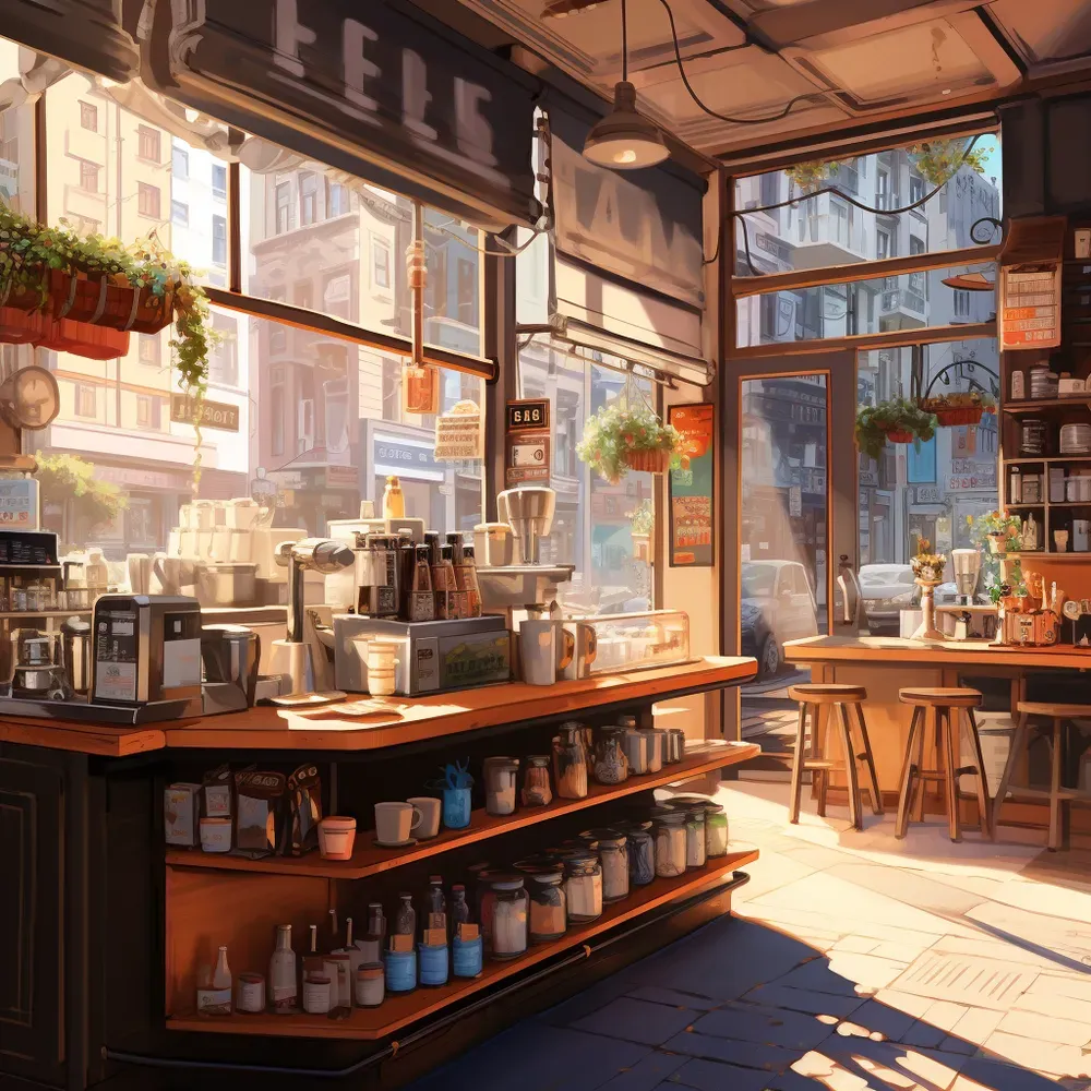 Cozy Coffee Shop Scenes Midjourney Prompt | PromptBase