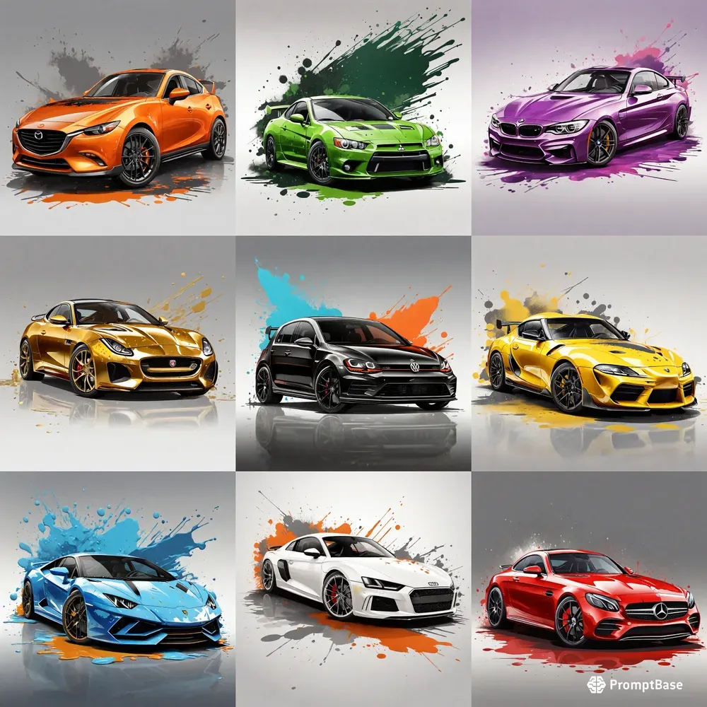 Custom Cars Illustration For T-shirts Leonardo Ai Prompt | PromptBase