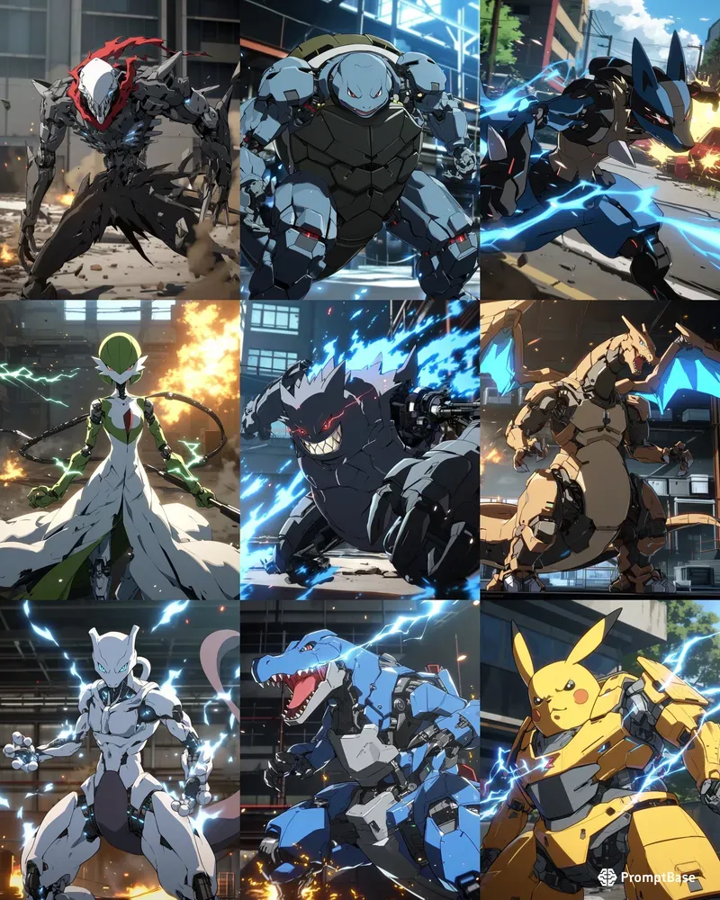 Mecha Pokemon Fusions Midjourney Prompt | PromptBase