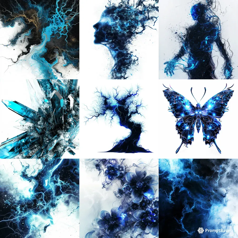 Lichtenberg Figure Artworks Midjourney Prompt | PromptBase