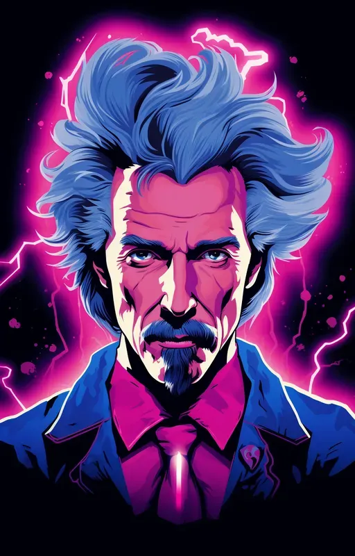 Retro Wave Vector Portraits Midjourney Prompt | PromptBase