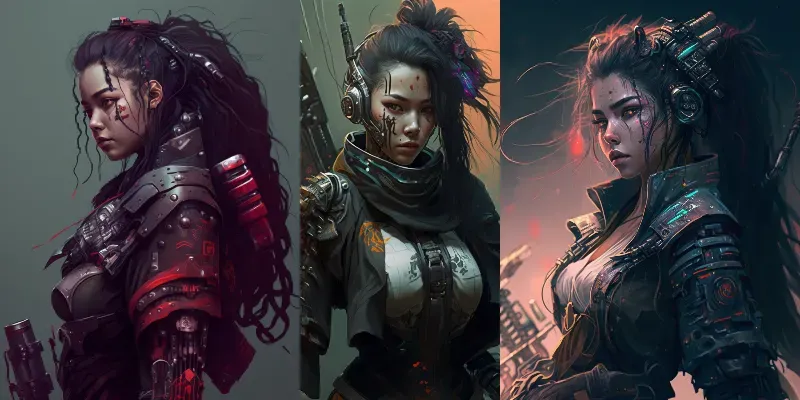 Cyberpunk Samurai Girls Midjourney Prompt | PromptBase
