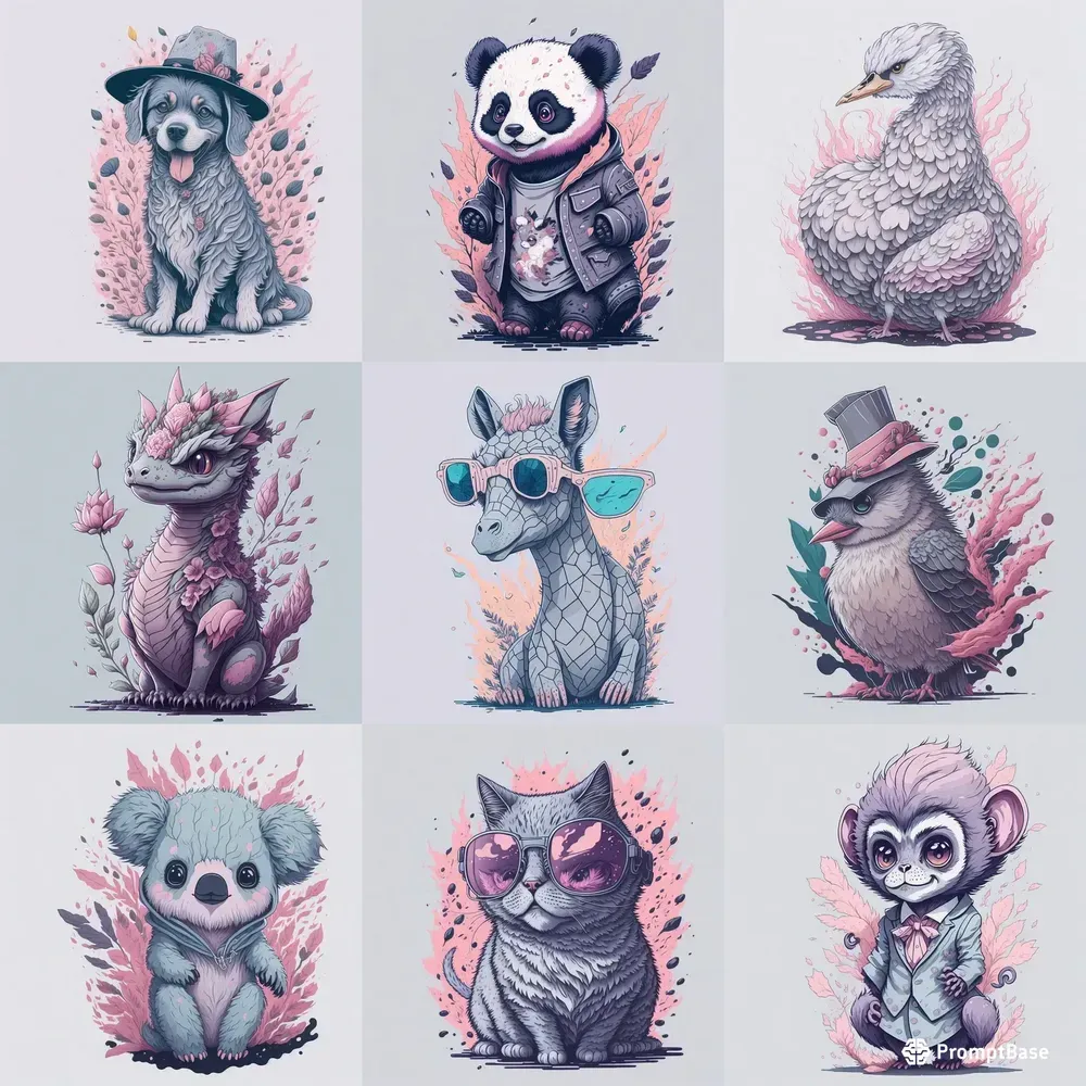 Cute Animals In Studio Ghibli Style Leonardo Ai Prompt | PromptBase