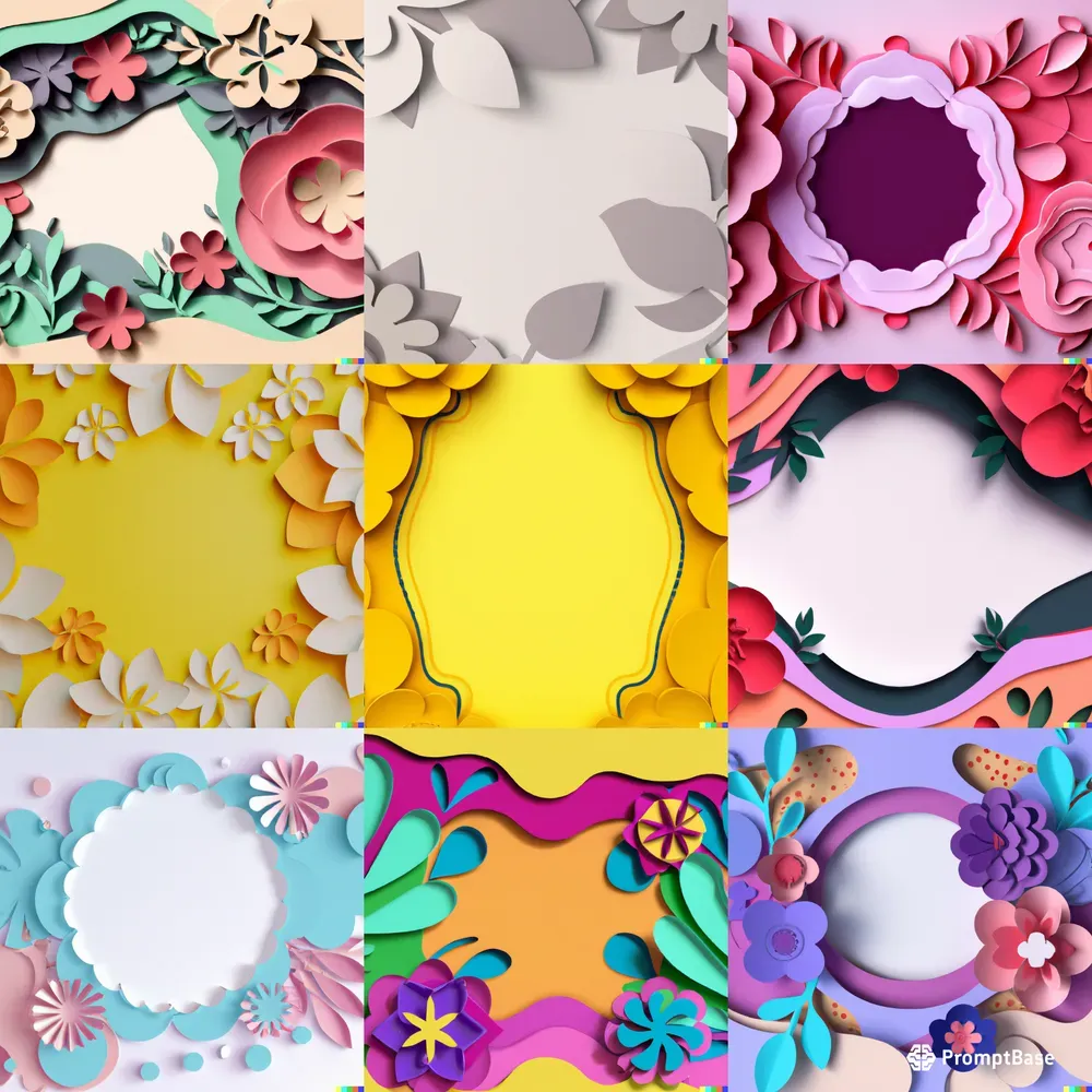 Cut Paper Frames DALL·E Prompt | PromptBase