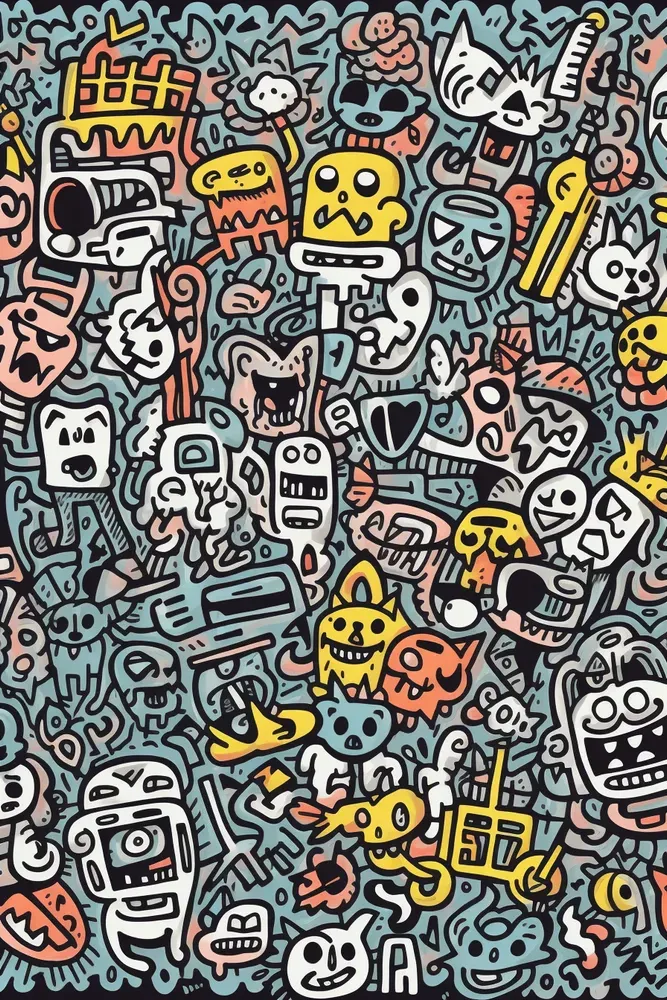 Pop Art Doodles Midjourney Prompt | PromptBase