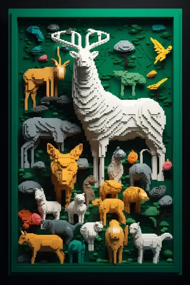 Lego Paintings Midjourney Prompt | PromptBase