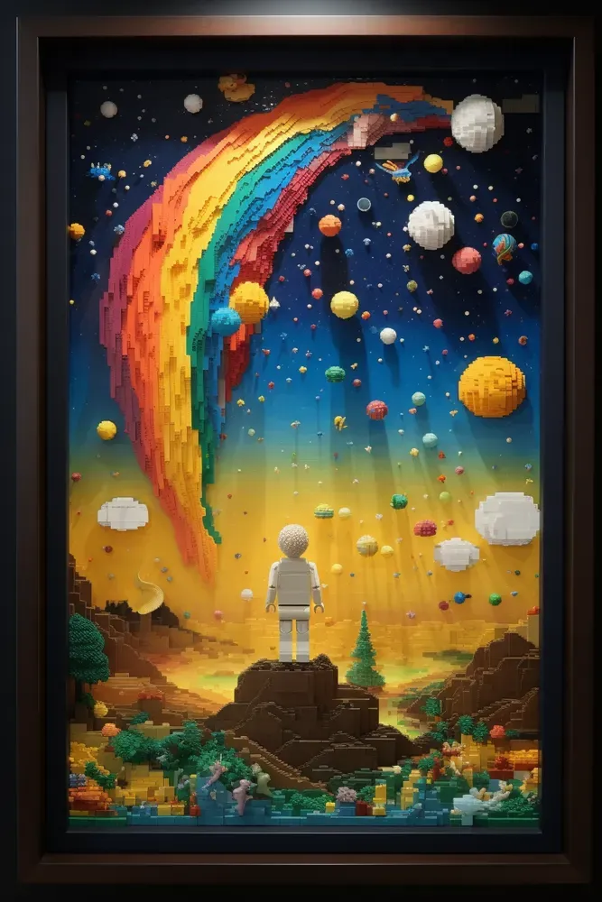 Lego Paintings Midjourney Prompt | PromptBase