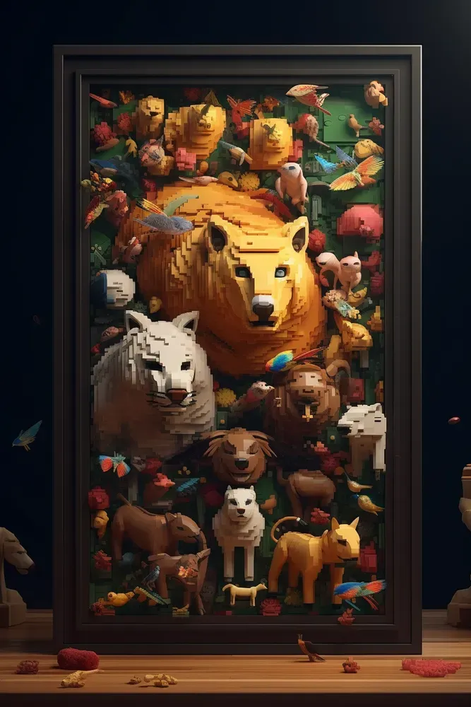 Lego Paintings Midjourney Prompt | PromptBase