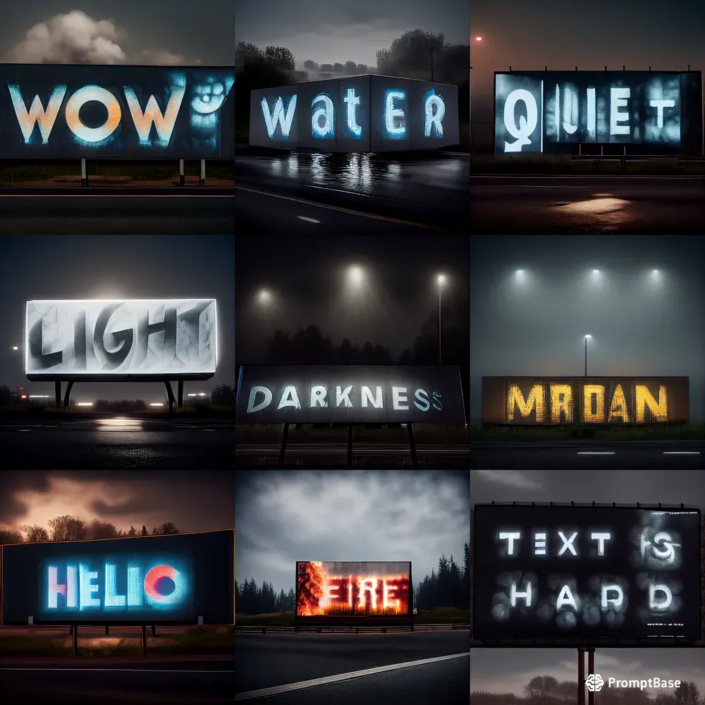 Billboards With Your Text On It Midjourney Prompt | PromptBase