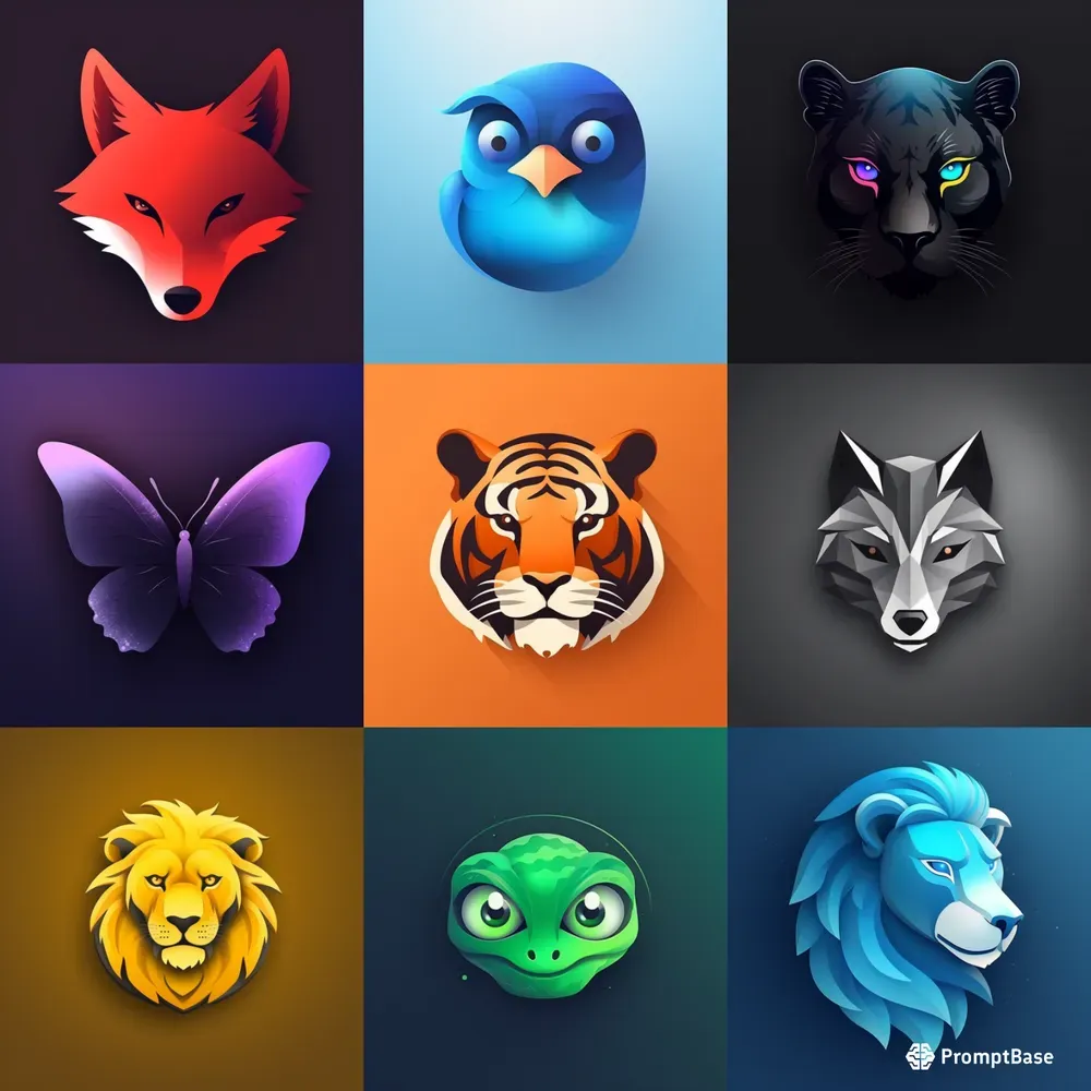 Animal Logos Midjourney Prompt | PromptBase