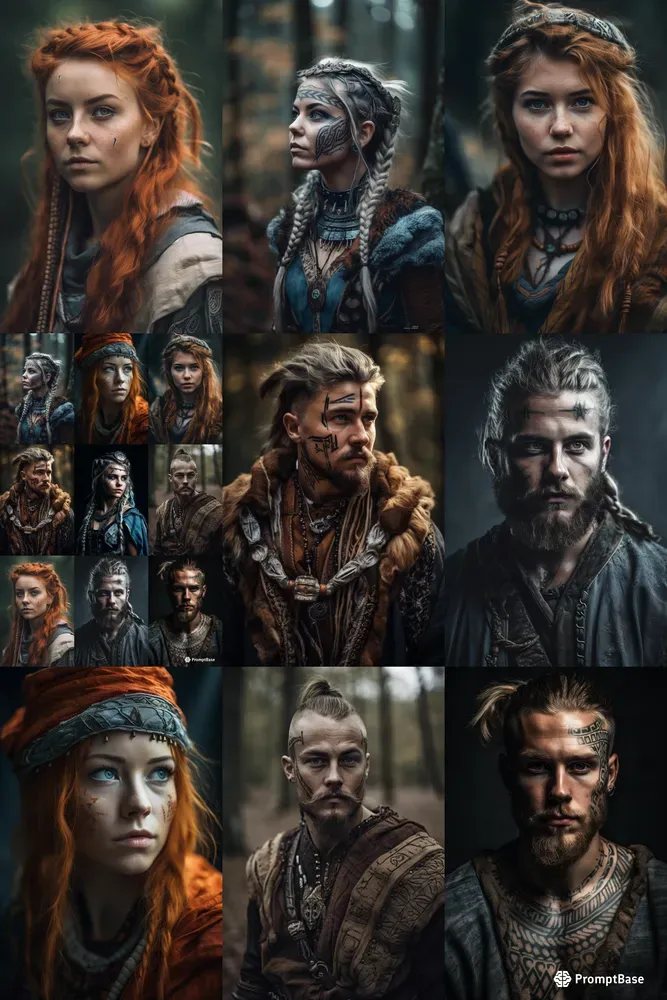 Vikings Characters Studio Photos Midjourney Prompt | PromptBase