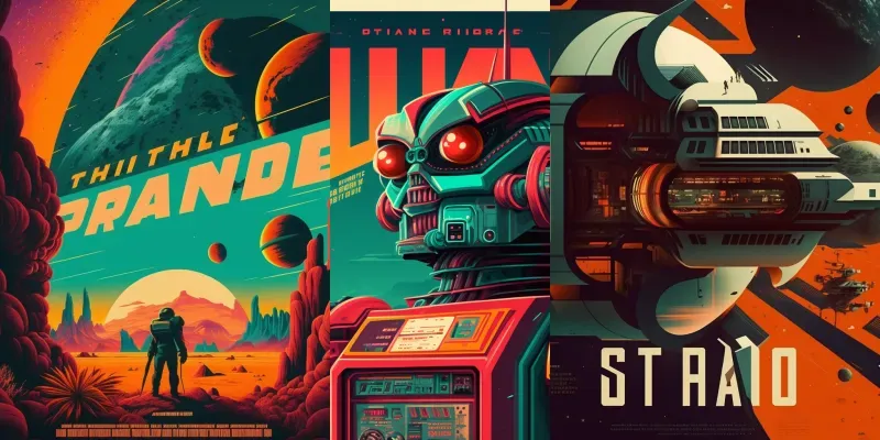 Retro Sci-fi Posters Midjourney Prompt | PromptBase