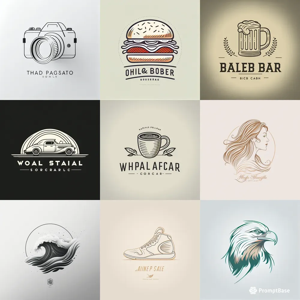 Simple And Professional Logo Designs Midjourney Prompt | PromptBase