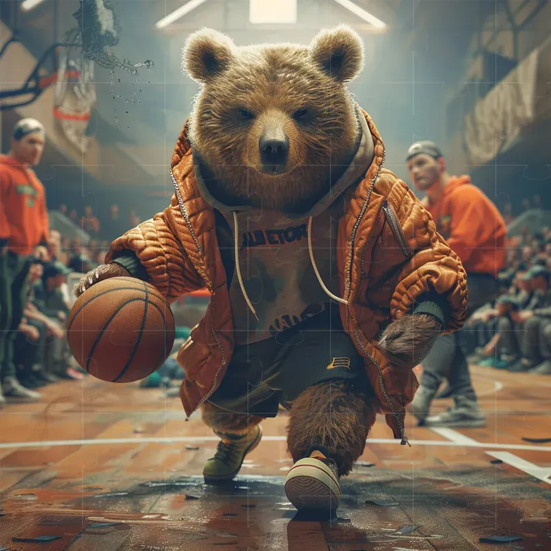 Animals Playing Basketball Midjourney Prompt | PromptBase