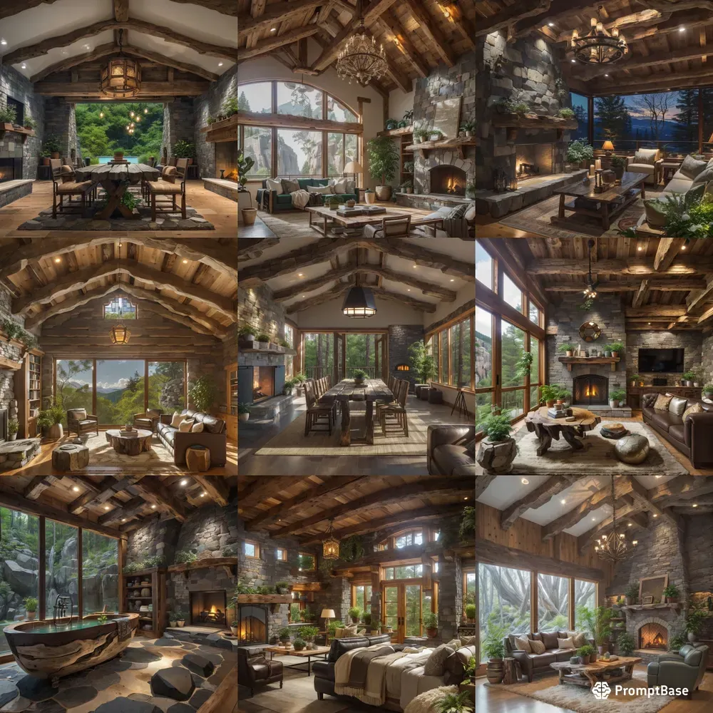 Organic Rustic Architecture Designs Leonardo Ai Prompt | PromptBase