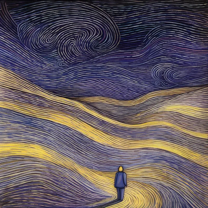 Expressive Line Art Of Nature Midjourney Prompt | PromptBase